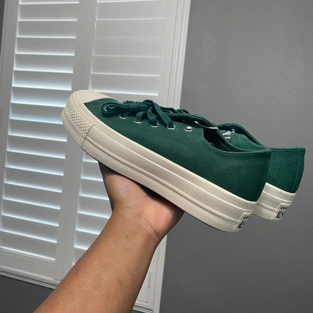 Shoes | Converse Green Suede Chuck Taylor All Star Ii Platform Trainers ...